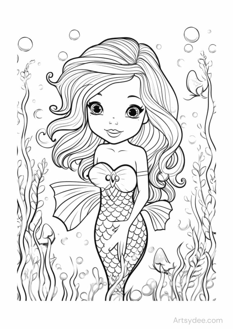 43 Mermaid Coloring Pages: Dive Into Magical Underwater Worlds ...