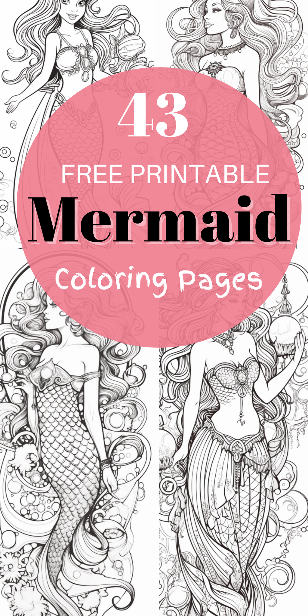 43 Mermaid Coloring Pages: Dive Into Magical Underwater Worlds ...