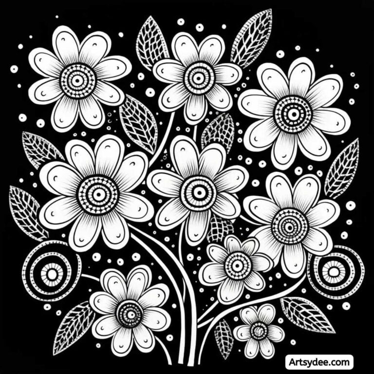 31 Zentangle Flowers For a Month Of Drawing Inspiration - Artsydee ...