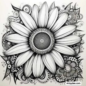 31 Zentangle Flowers For a Month Of Drawing Inspiration - Artsydee ...