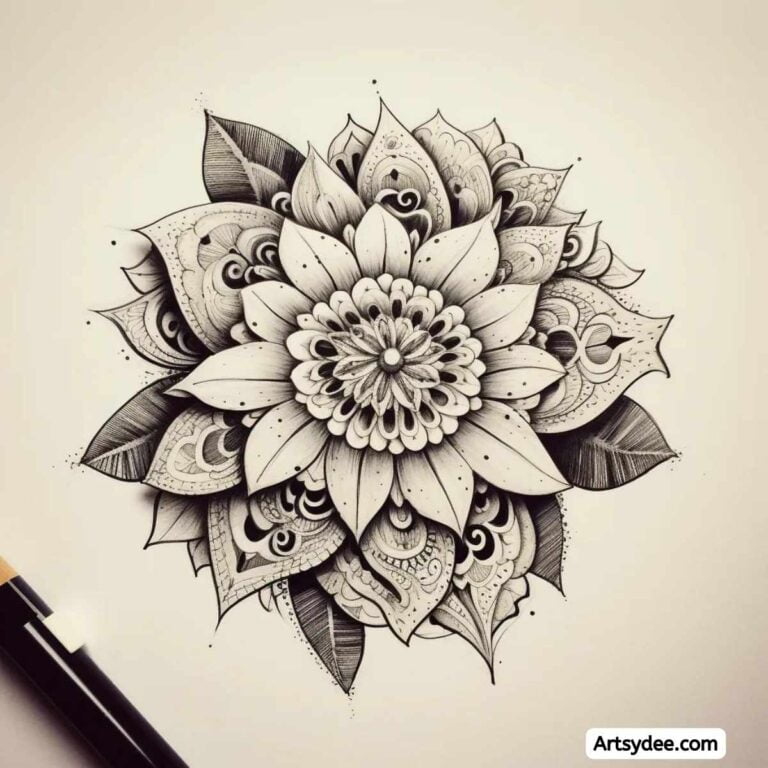 31 Zentangle Flowers For a Month Of Drawing Inspiration - Artsydee ...