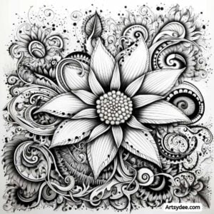 31 Zentangle Flowers For a Month Of Drawing Inspiration - Artsydee ...