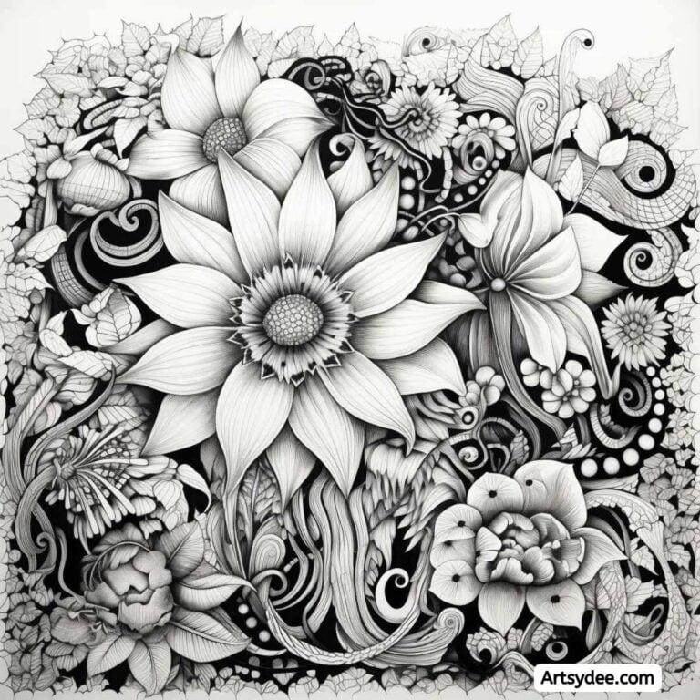 31 Zentangle Flowers For a Month Of Drawing Inspiration - Artsydee ...