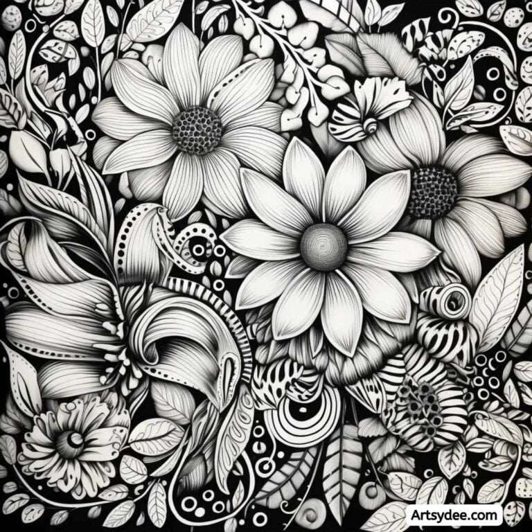 31 Zentangle Flowers For a Month Of Drawing Inspiration - Artsydee ...