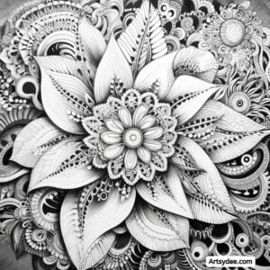 31 Zentangle Flowers For a Month Of Drawing Inspiration - Artsydee ...