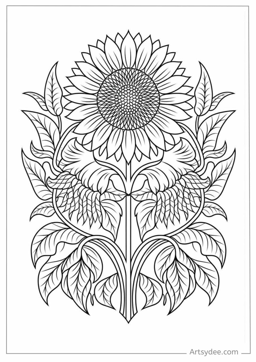 20+ Free Sunflower Printables: Patterns, Templates & Stencils for ...