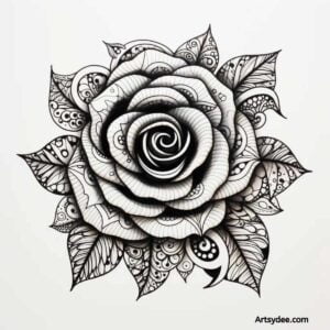 31 Zentangle Flowers For a Month Of Drawing Inspiration - Artsydee ...