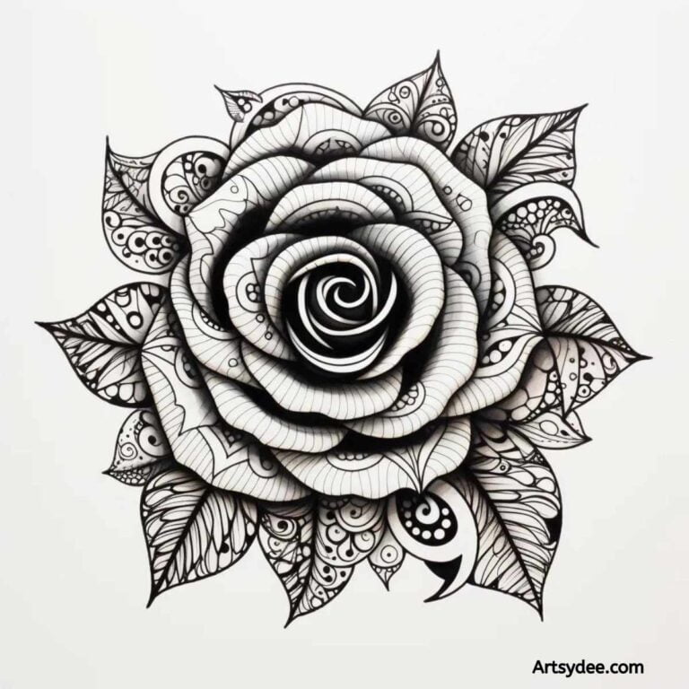 31 Zentangle Flowers For a Month Of Drawing Inspiration - Artsydee ...