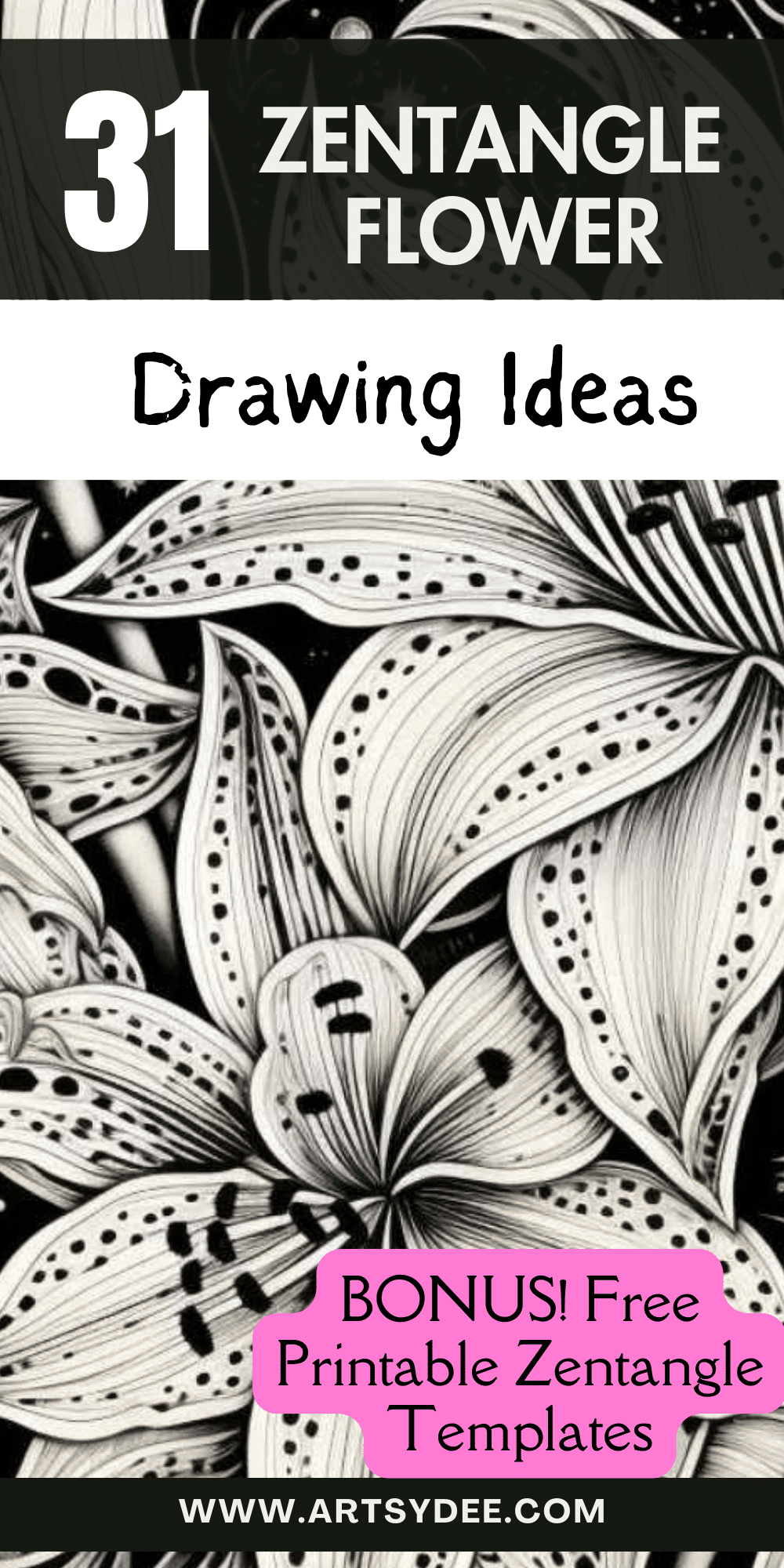 31 Zentangle Flowers For a Month Of Drawing Inspiration - Artsydee ...