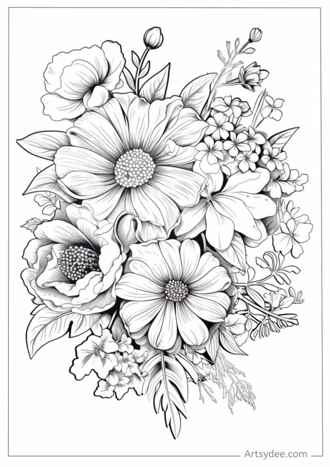 Blossom Your Creativity: 60+ Free Flower Coloring Pages to Inspire Your ...