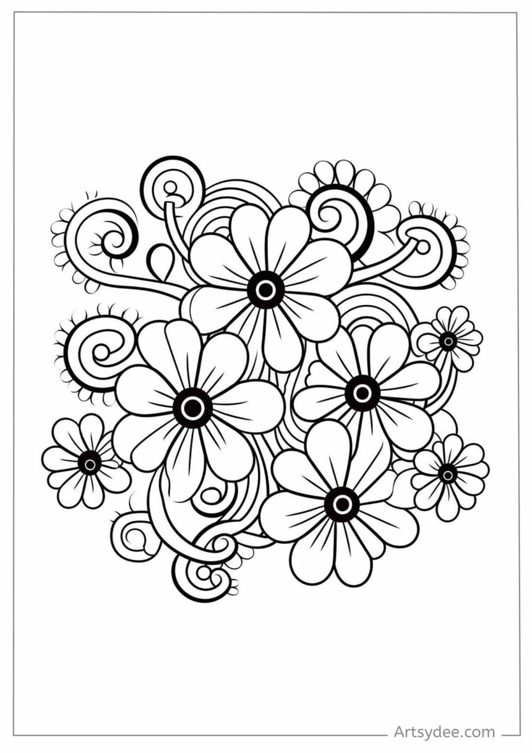 Blossom Your Creativity: 60+ Free Flower Coloring Pages to Inspire Your ...