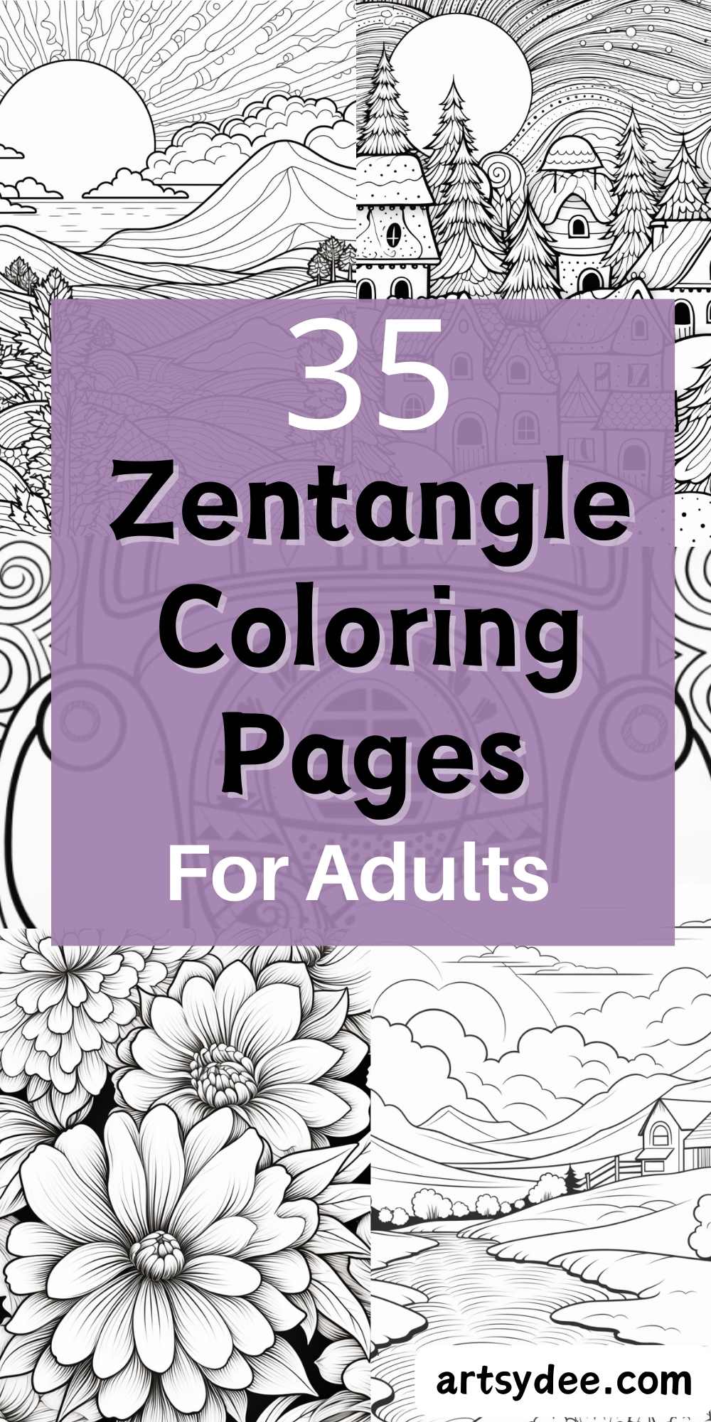 35+ FREE Zentangle Coloring Pages: Relaxing Art Therapy for All Ages ...