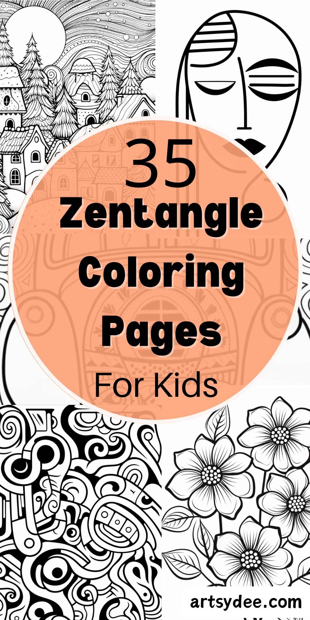 35+ FREE Zentangle Coloring Pages: Relaxing Art Therapy for All Ages ...