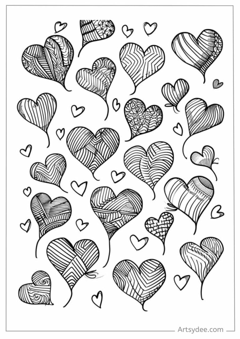 Embrace the Art of Love with 17 Free Printable Heart Coloring Pages ...