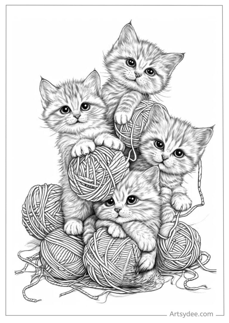 37 Charming Kitten Coloring Pages (free printables) - Artsydee ...