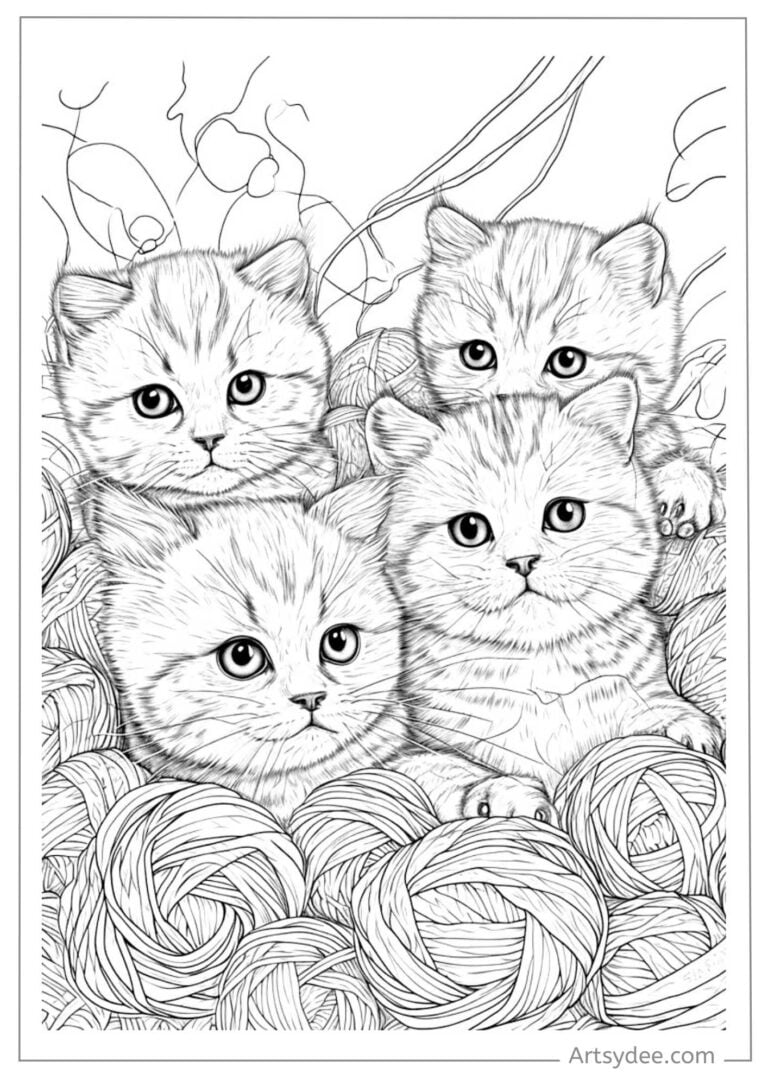 37 Charming Kitten Coloring Pages (free printables) - Artsydee ...