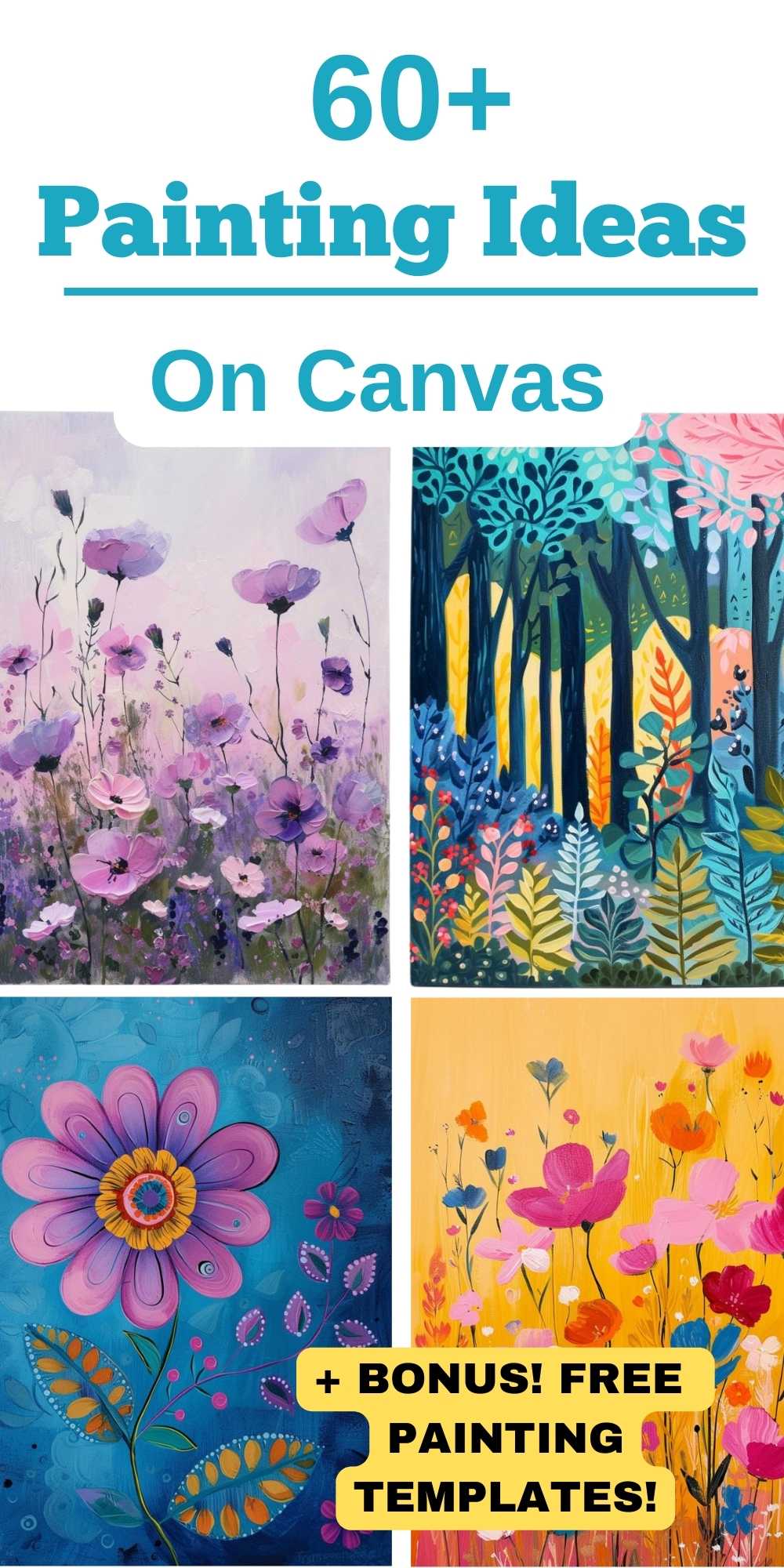 55+ Painting Ideas on Canvas - Artsydee - Drawing, Painting, Craft ...