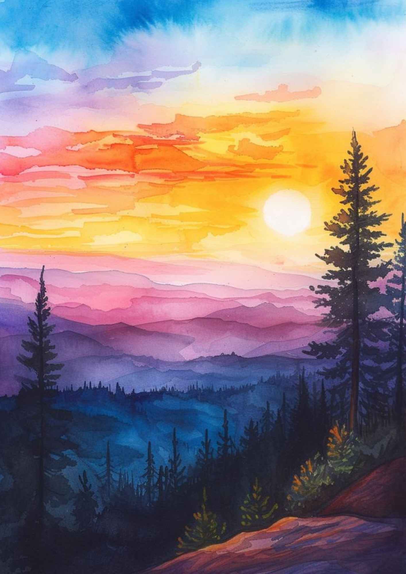 Watercolor Sunset Wonders: 30 Inspirations to Paint the Sky - Artsydee ...