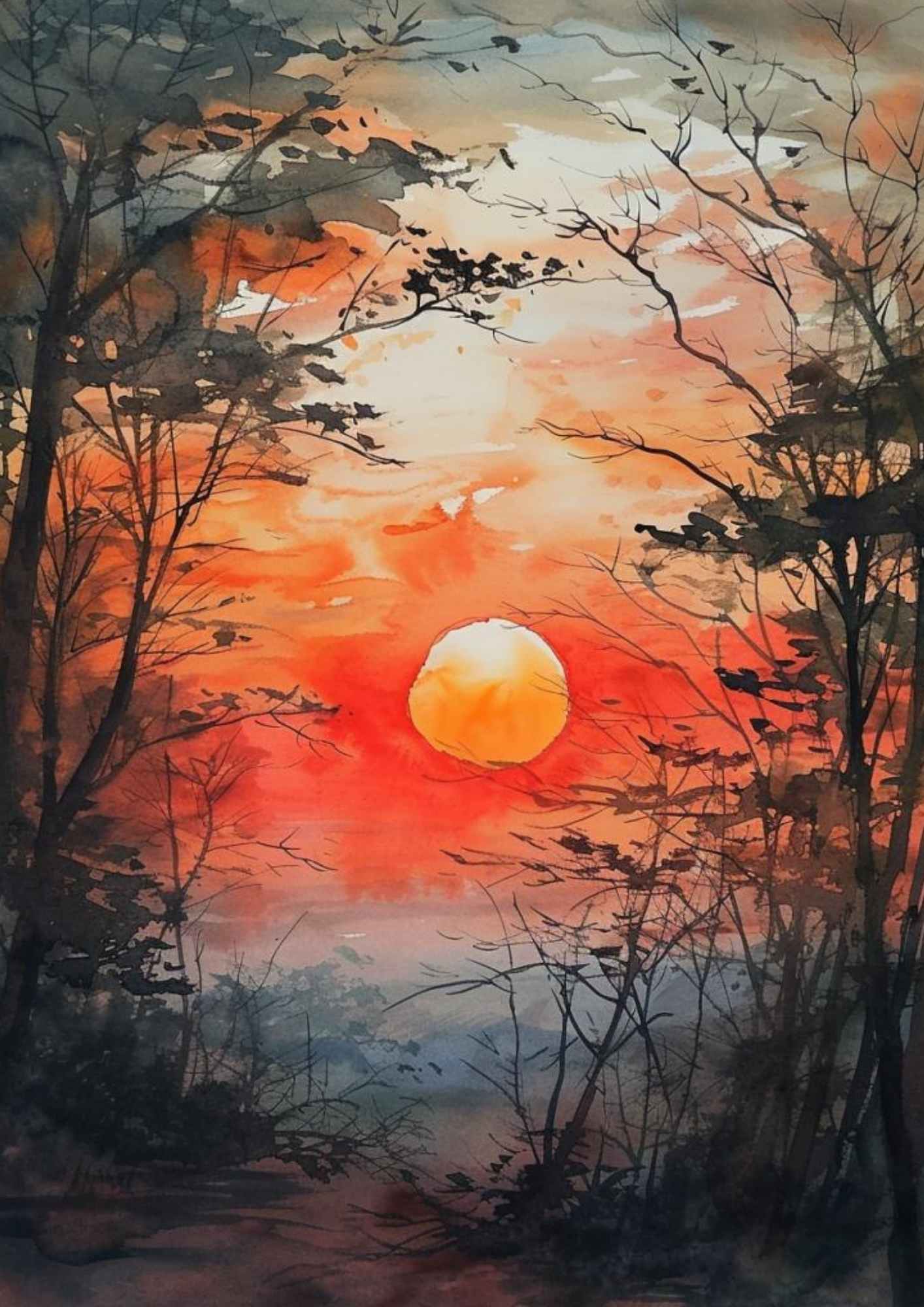 Watercolor Sunset Wonders: 30 Inspirations to Paint the Sky - Artsydee - Drawing, Painting ...