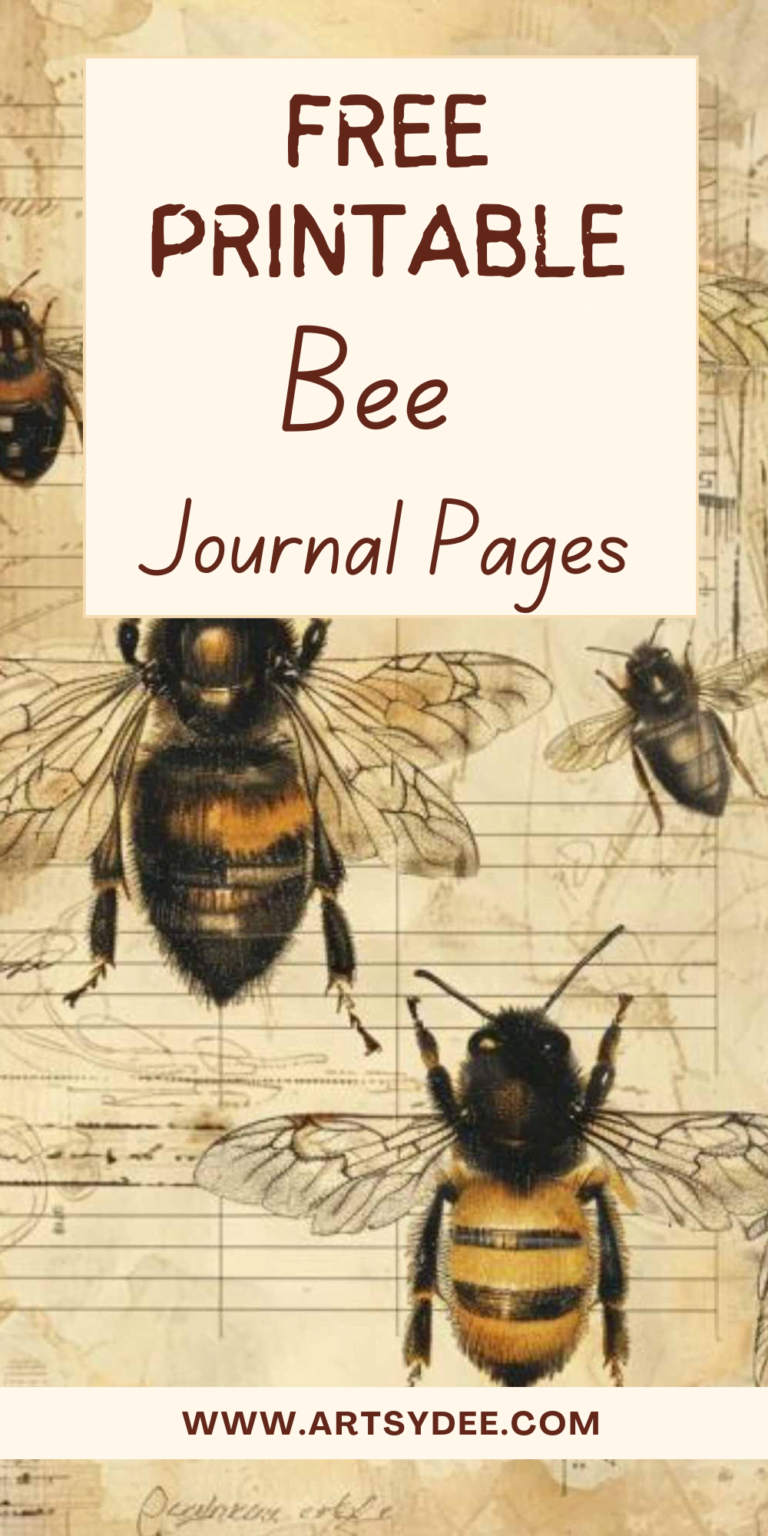 50+ Vintage Bee Junk Journal Pages: Free Printable PDF! - Artsydee ...
