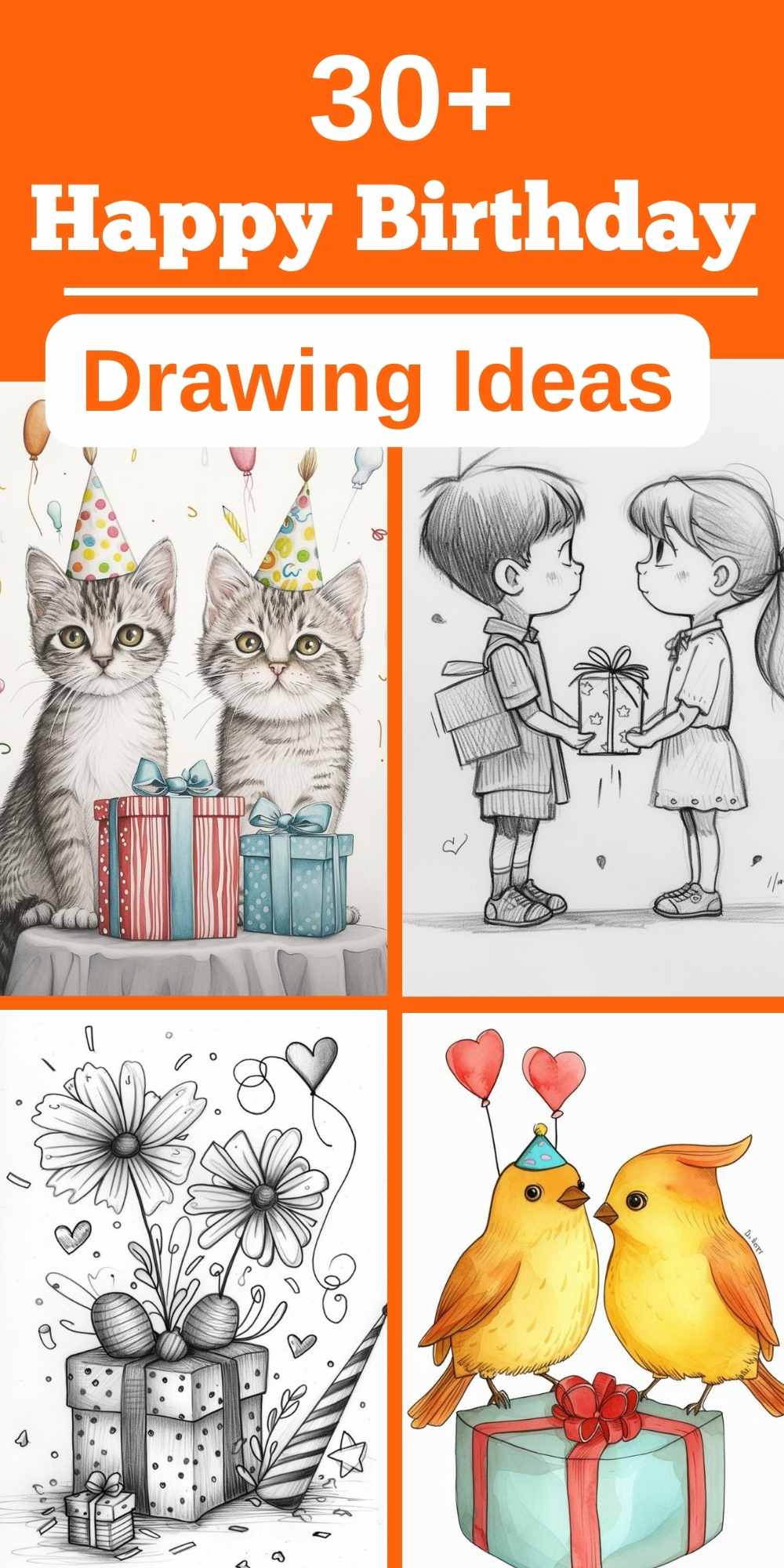 31+ Fun & Easy Happy Birthday Drawing Ideas! - Artsydee - Drawing ...
