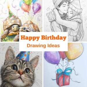 31 Fun & Easy Happy Birthday Drawing Ideas! - Artsydee - Drawing ...