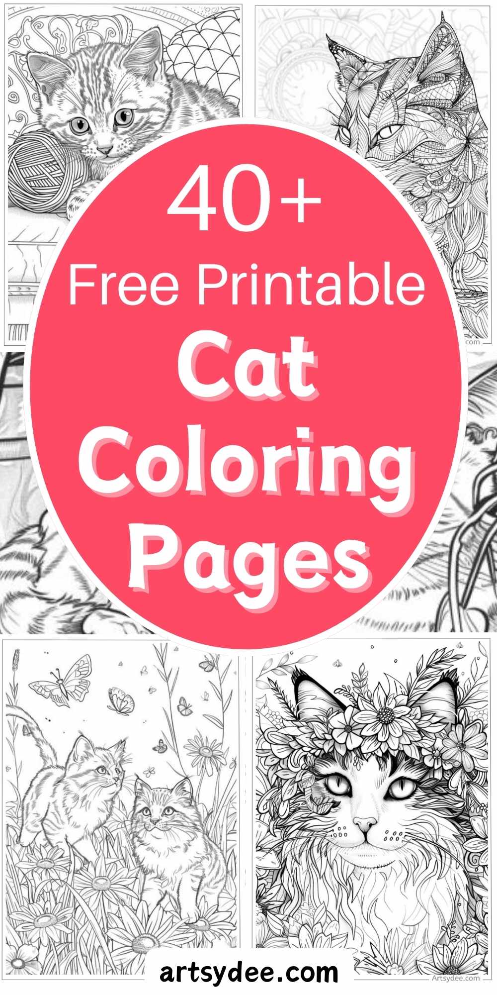 55+ Free Cat Coloring Pages for Kids & Adults (Printable PDF ...