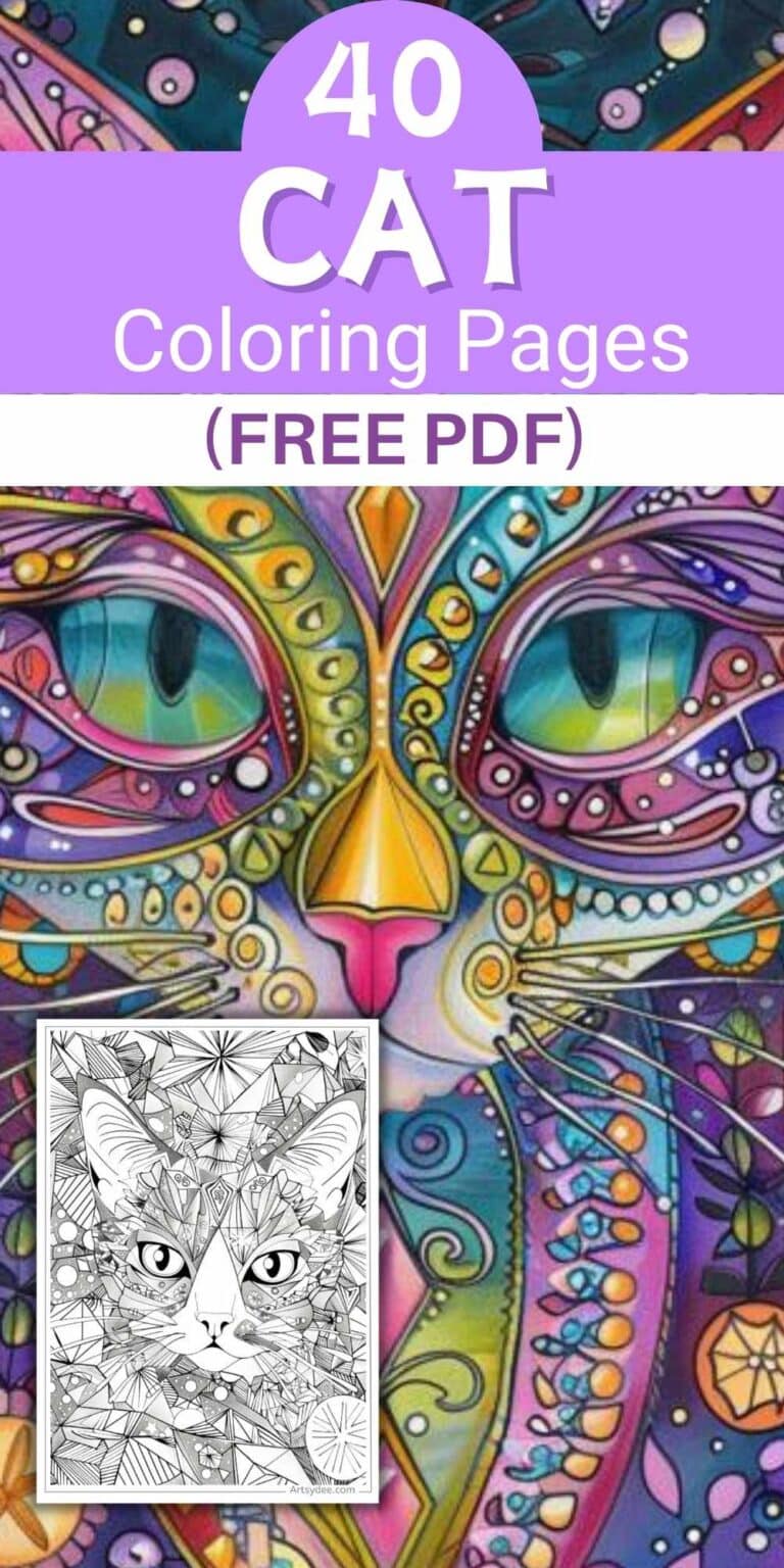 55+ Free Cat Coloring Pages for Kids & Adults (Printable PDF ...