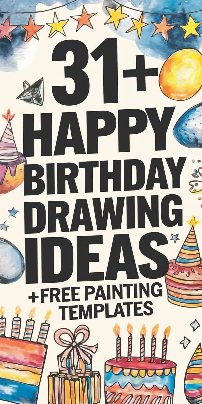 31+ Fun & Easy Happy Birthday Drawing Ideas! - Artsydee - Drawing ...