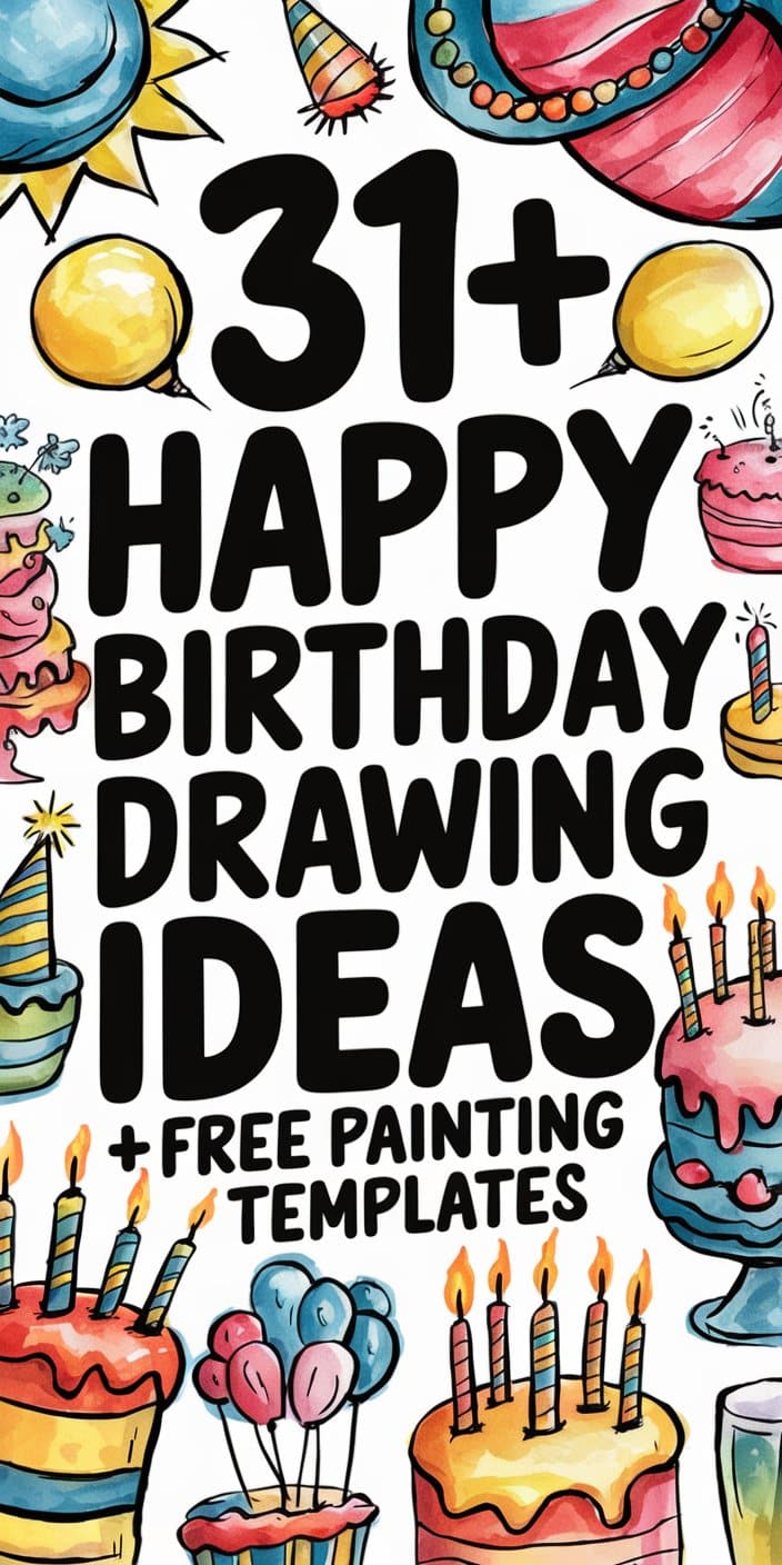 31+ Fun & Easy Happy Birthday Drawing Ideas! - Artsydee - Drawing ...