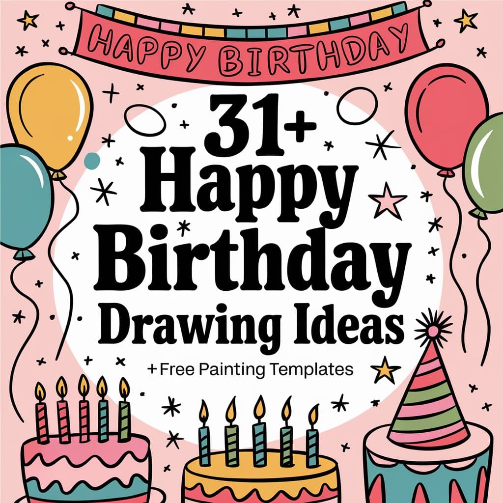 31+ Fun & Easy Happy Birthday Drawing Ideas! - Artsydee - Drawing ...