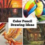 50+ Color Pencil Drawing Ideas + Free Printable Drawing Guides ...