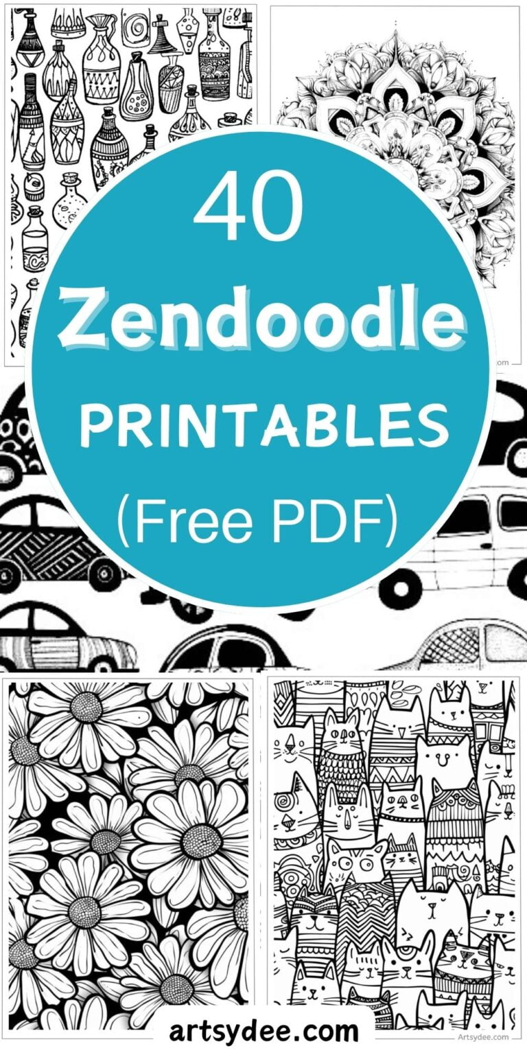 Unlock Your Imagination with 31+ Free Zendoodle Printables! - Artsydee ...