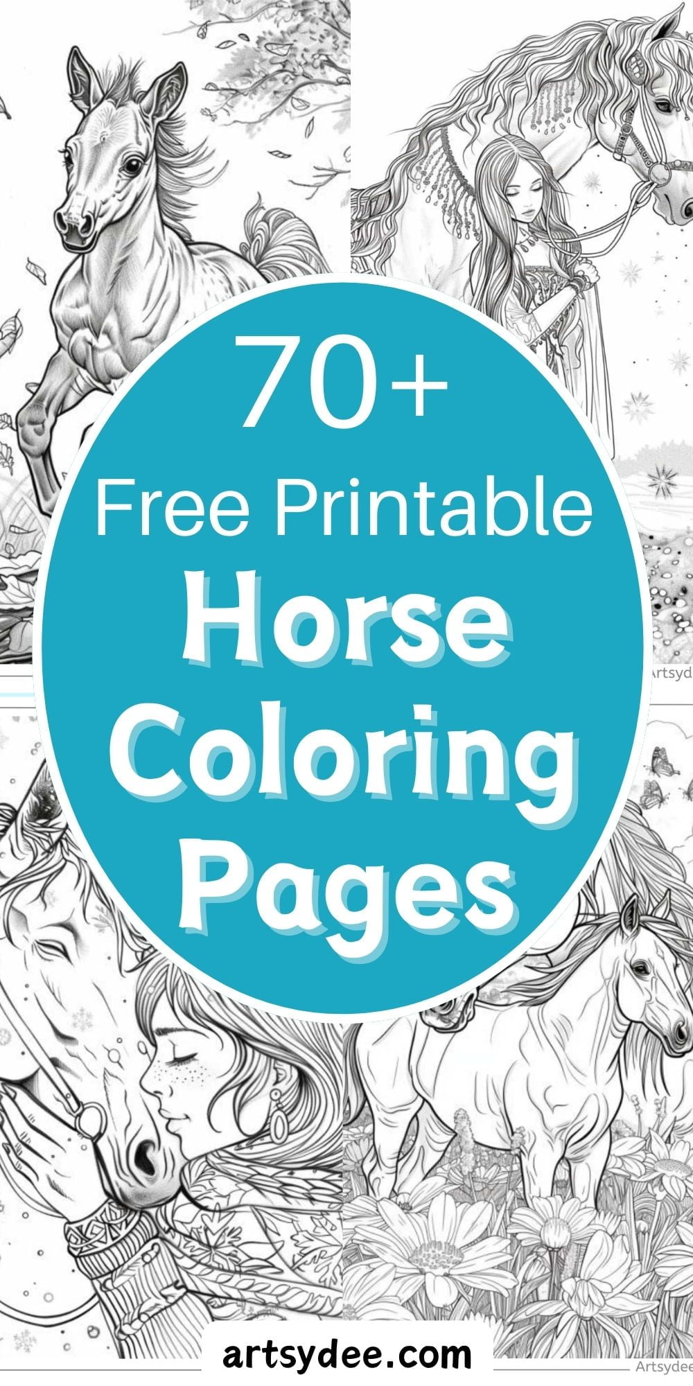 71+ Horse Coloring Pages: Free Printables for Coloring Fun! - Artsydee ...