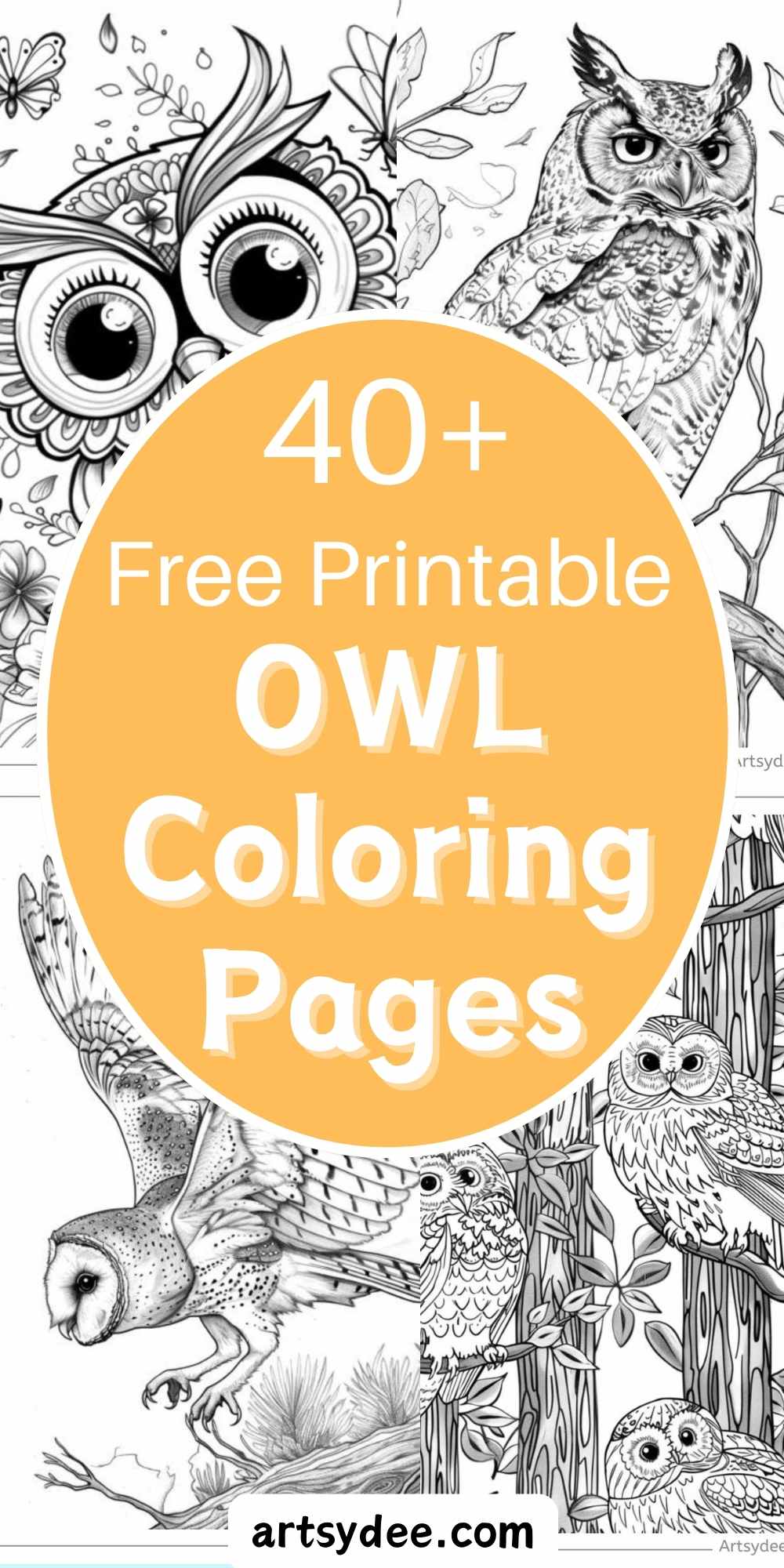 40+ Magical Owl Coloring Pages (Free Printable PDF) - Artsydee ...