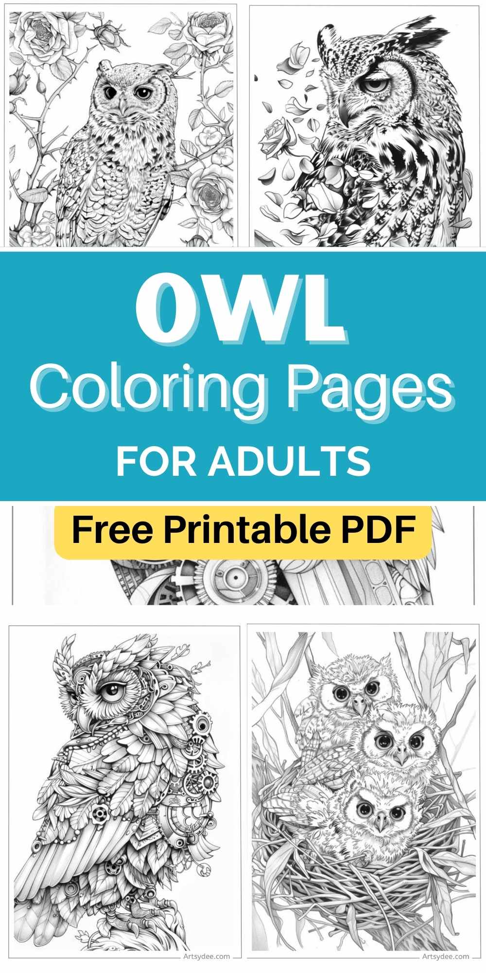 40+ Magical Owl Coloring Pages (Free Printable PDF) - Artsydee ...