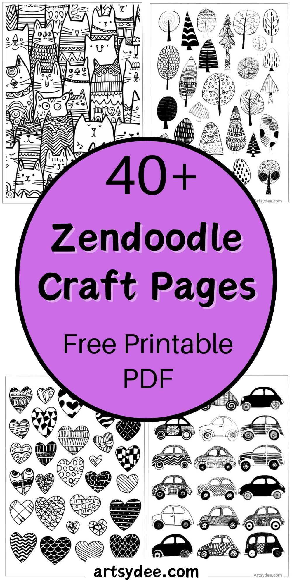 Unlock Your Imagination with 31+ Free Zendoodle Printables! - Artsydee ...