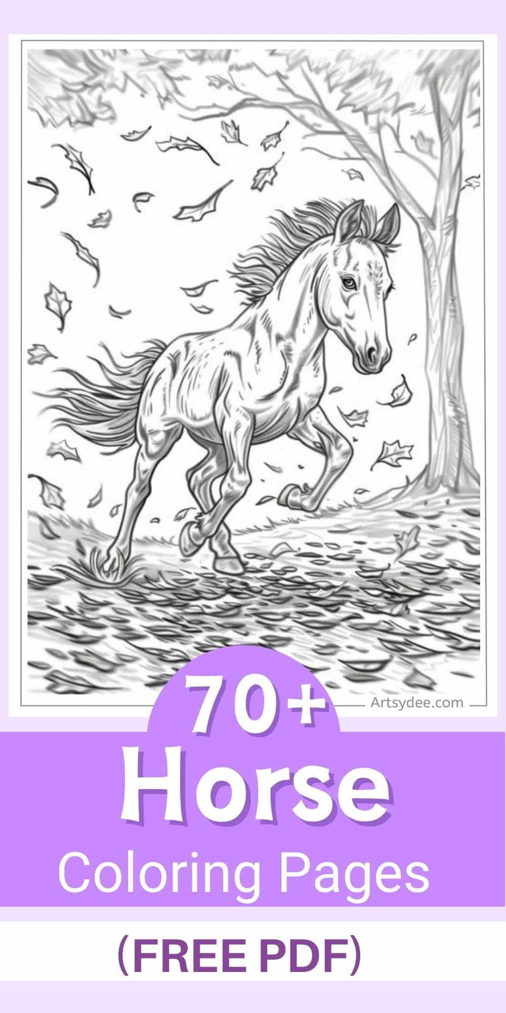 71+ Horse Coloring Pages: Free Printables for Coloring Fun! - Artsydee ...