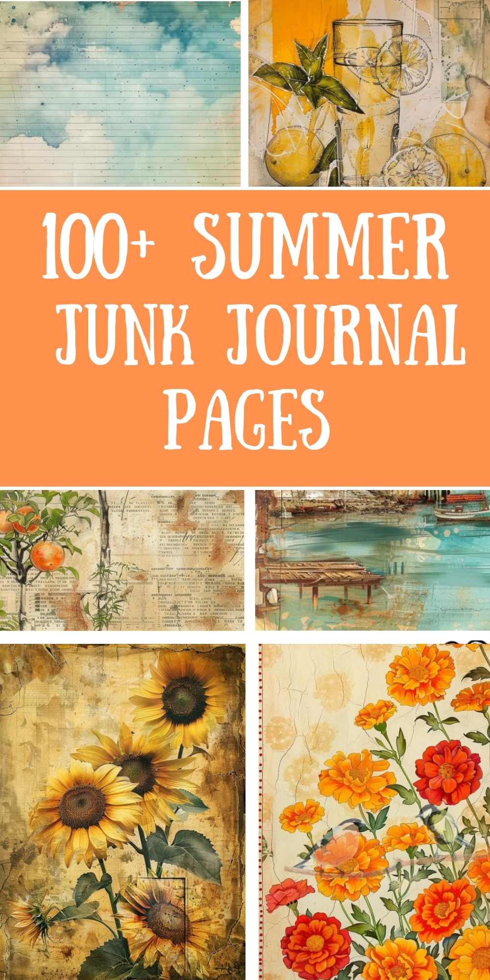 100+ FREE Summer Junk Journal Pages (Printable PDF) - Artsydee ...