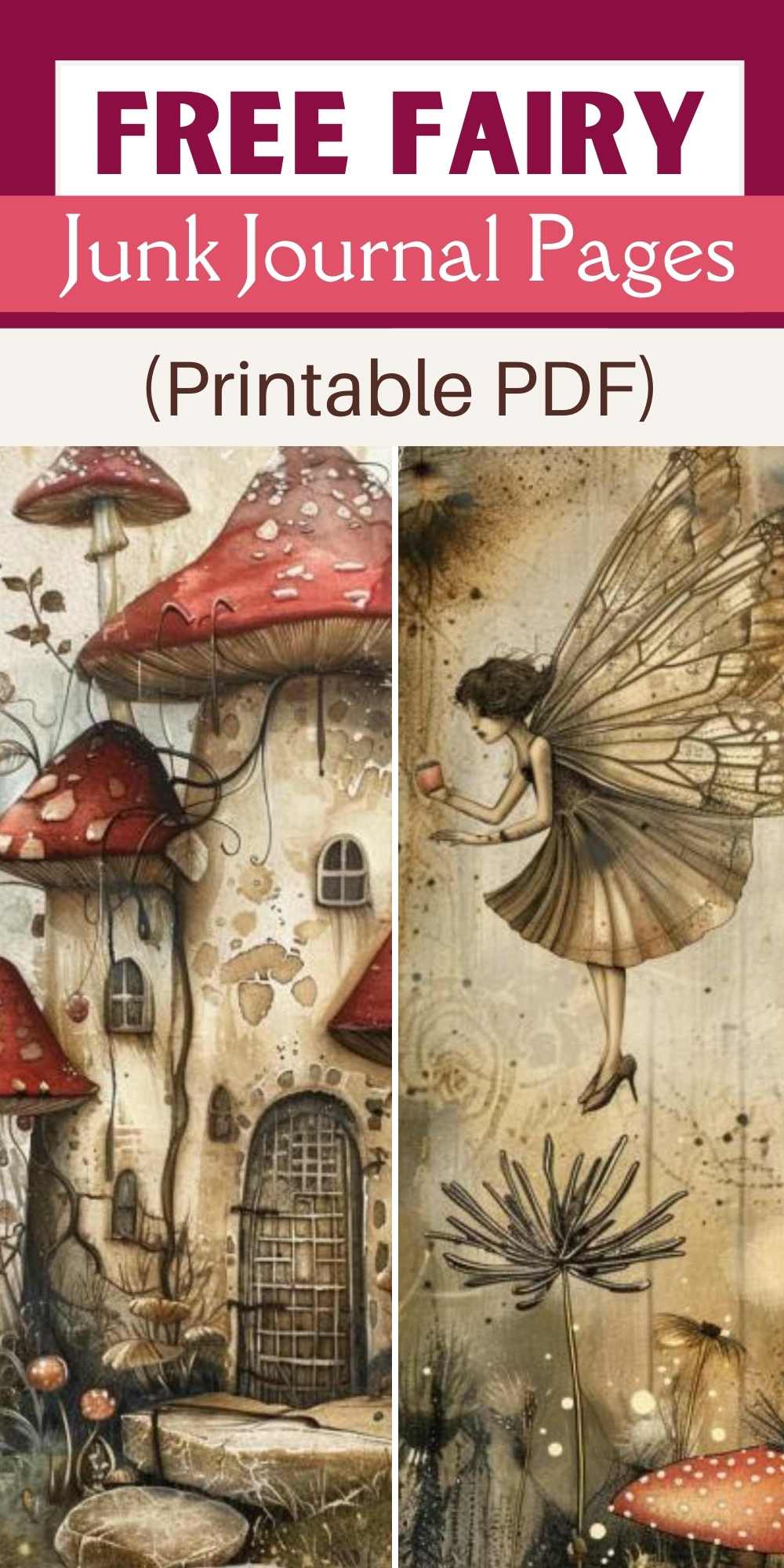 49 Free Printable Fairy Junk Journal Pages! - Artsydee - Drawing ...