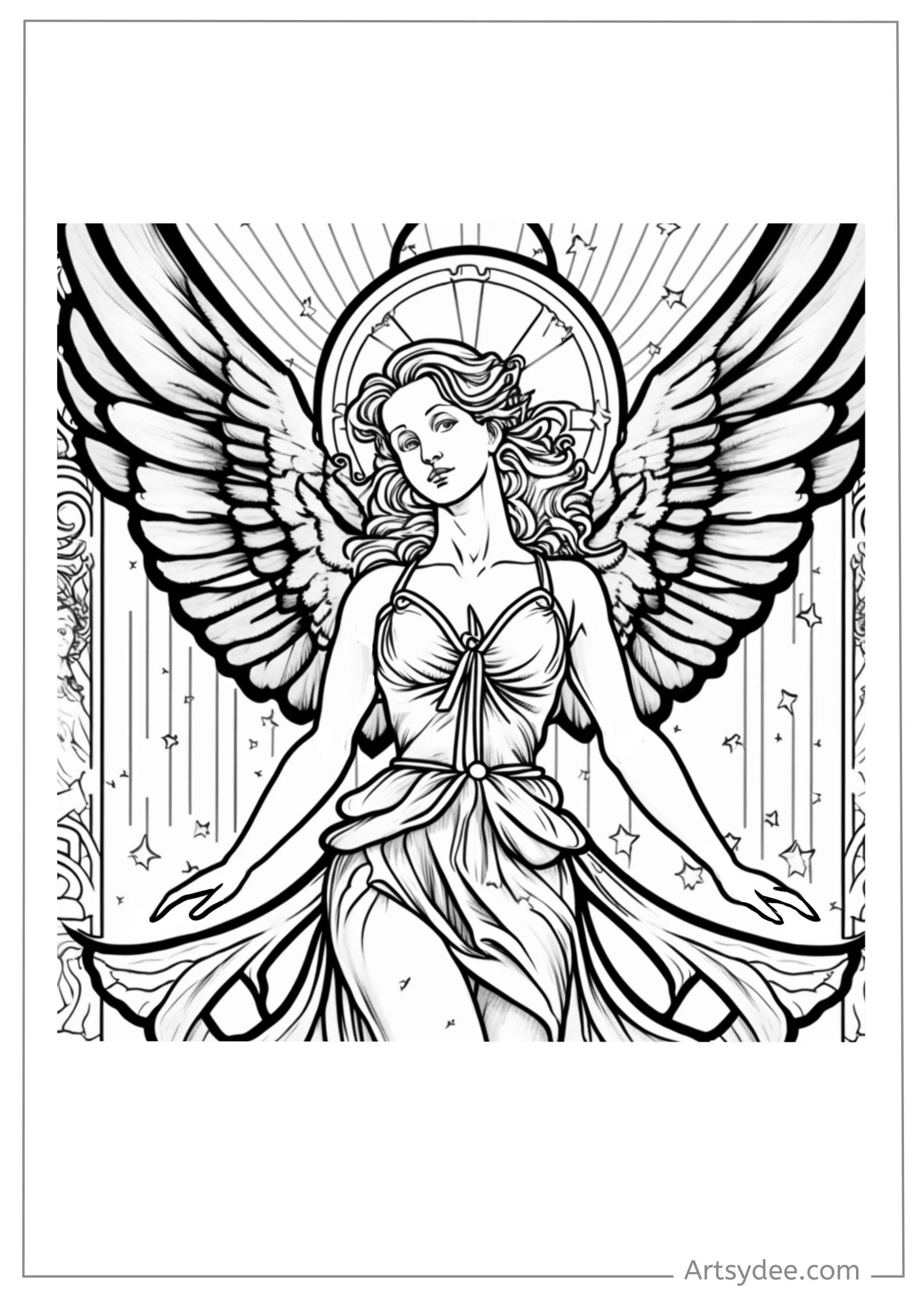 Angelic Art Therapy: 21+ Free Printable Angel Wings Coloring Pages for ...
