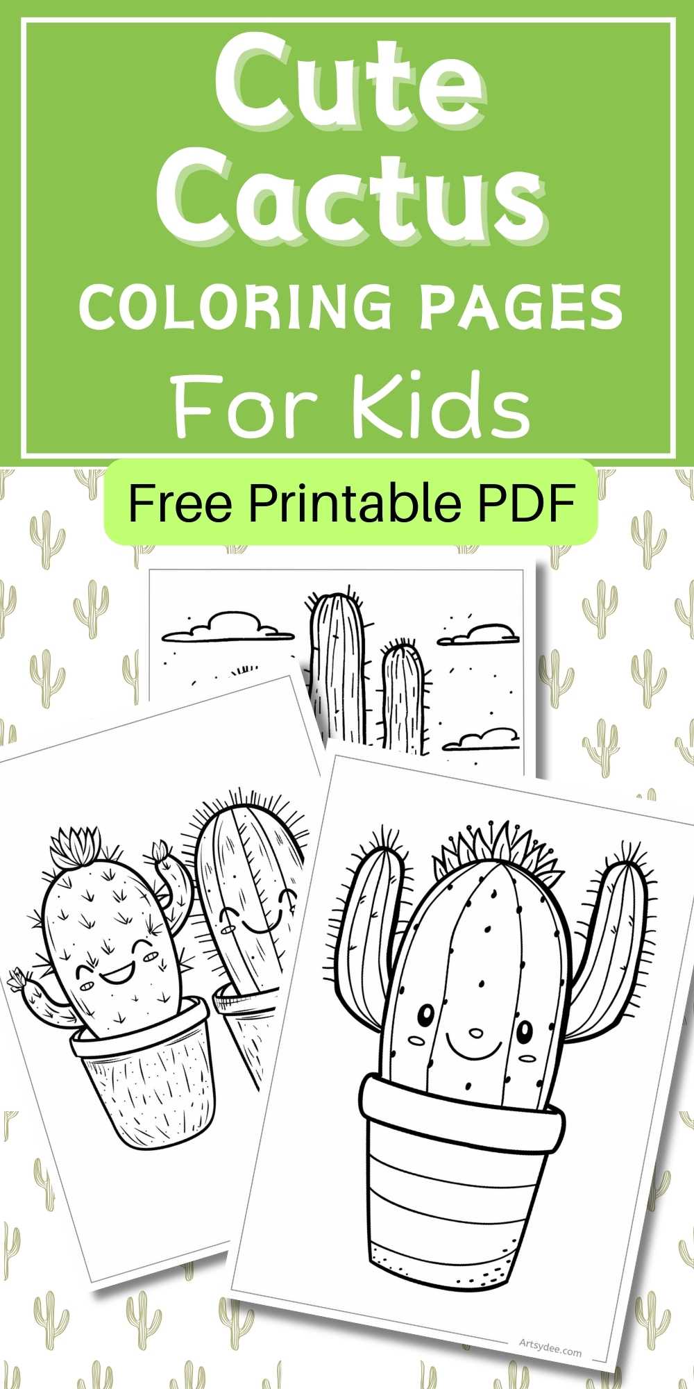 Prickly Fun: 20 Free Printable Cactus Coloring Pages to Brighten Your ...