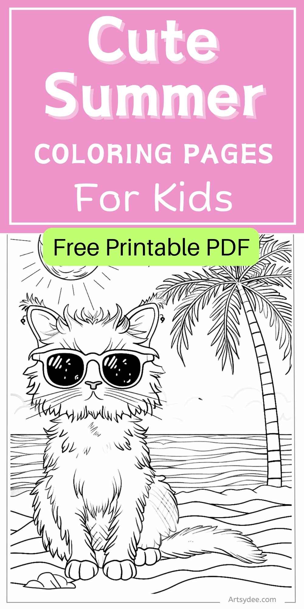 Beat the Heat with 21+ FREE Summer Coloring Pages! - Artsydee - Drawing ...
