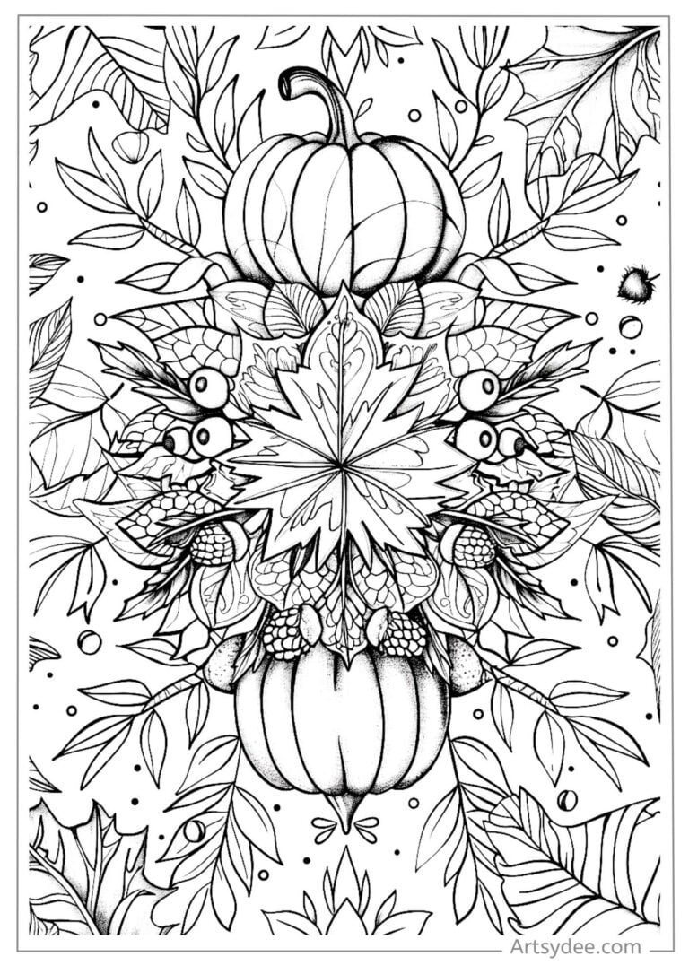 Fall into Creativity: 60+ Free Fall Coloring Pages for Adults ...