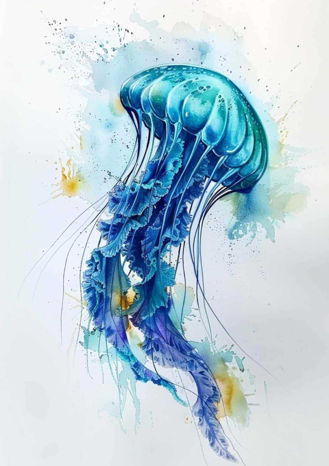 25 Watercolor Jellyfish Paintings to Inspire Your Inner Artist ...