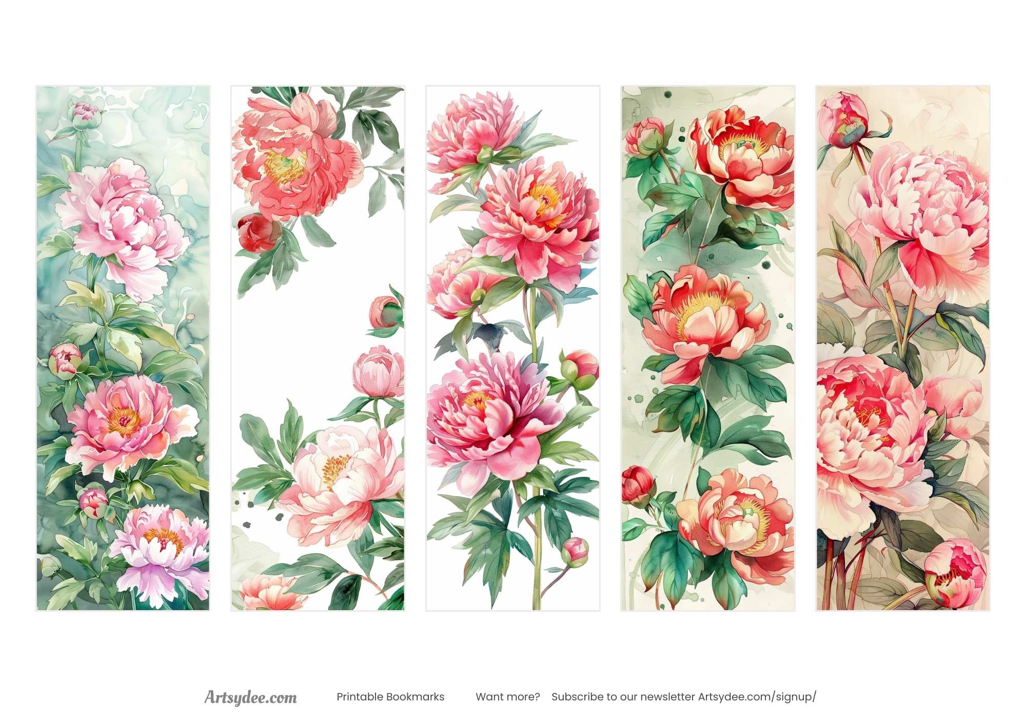 40 Free Printable Bookmarks: Whimsical Watercolor Designs for Book ...
