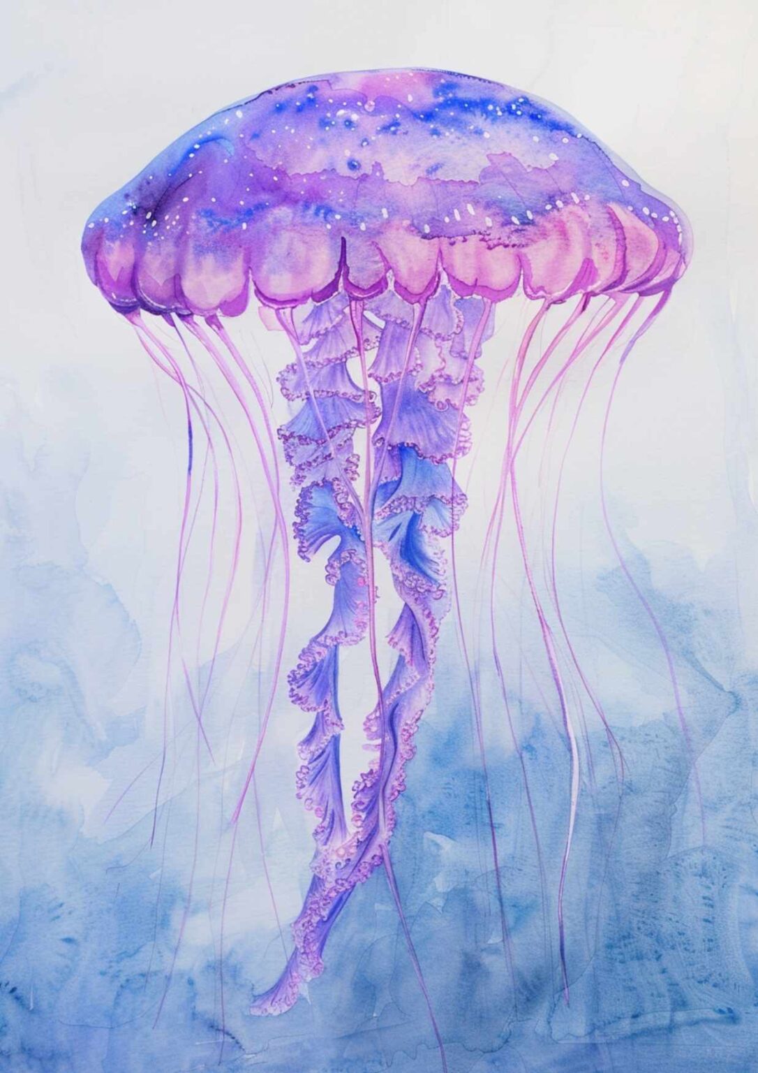 25 Watercolor Jellyfish Paintings to Inspire Your Inner Artist ...
