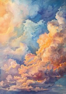 50+ Watercolor Clouds Painting Ideas to Elevate Your Art (Plus FREE ...