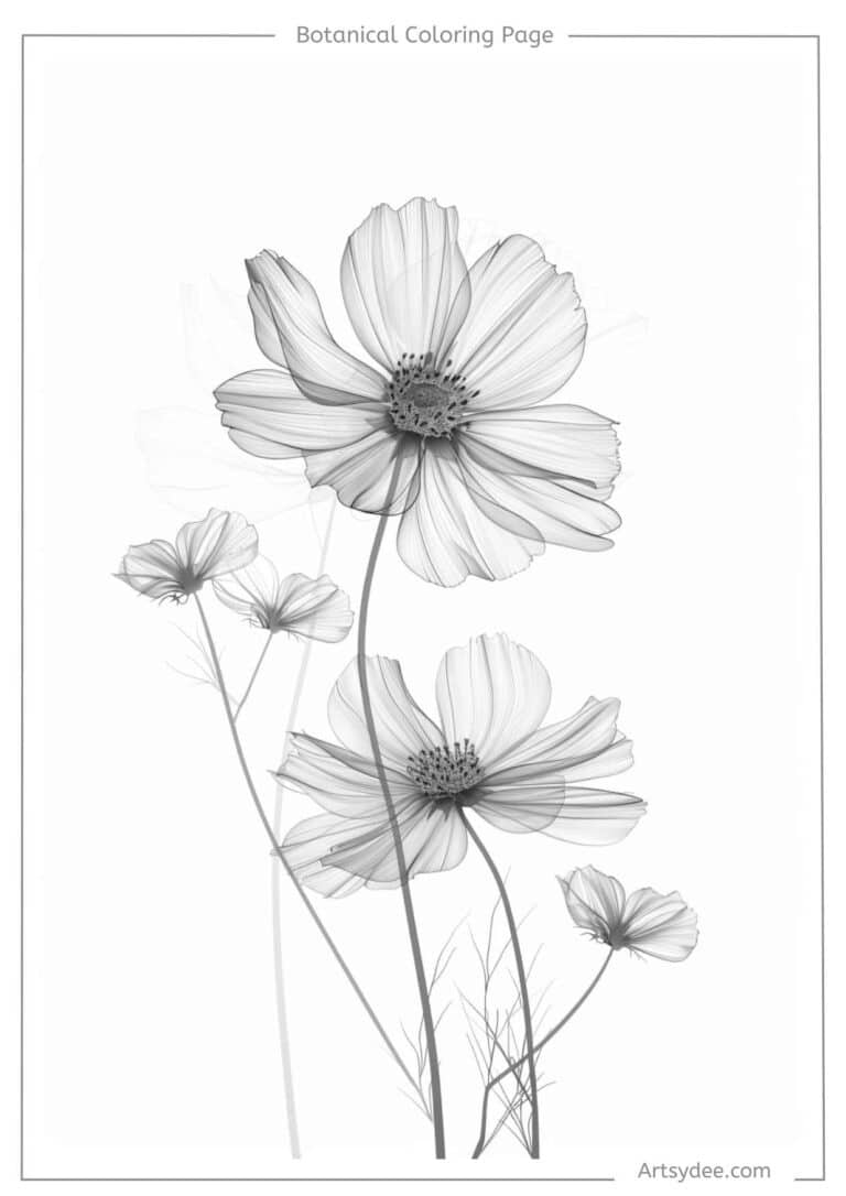 50 Botanical Coloring Pages: Your Free Ticket to a Colorful Garden ...