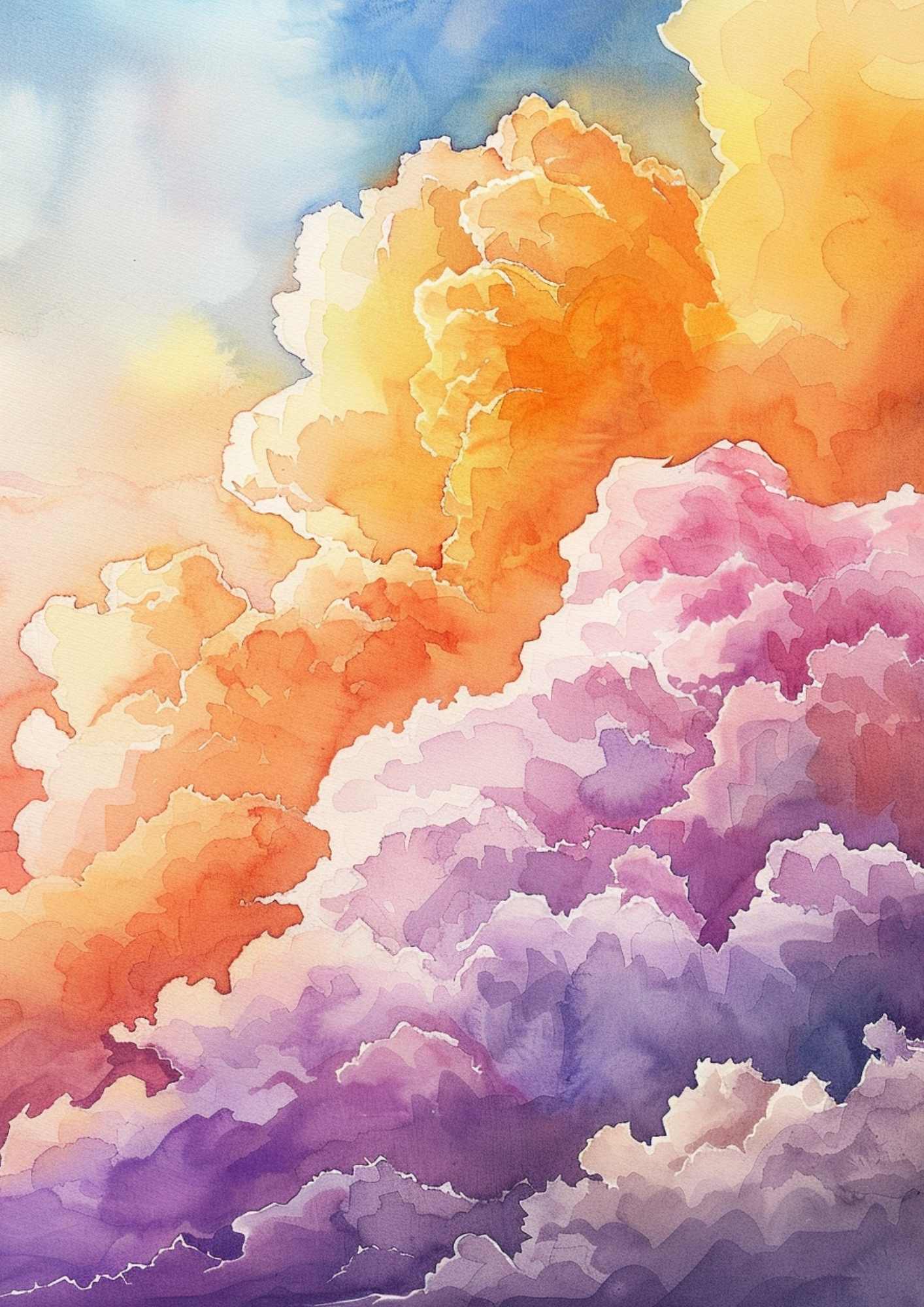 50+ Watercolor Clouds Painting Ideas to Elevate Your Art (Plus FREE ...
